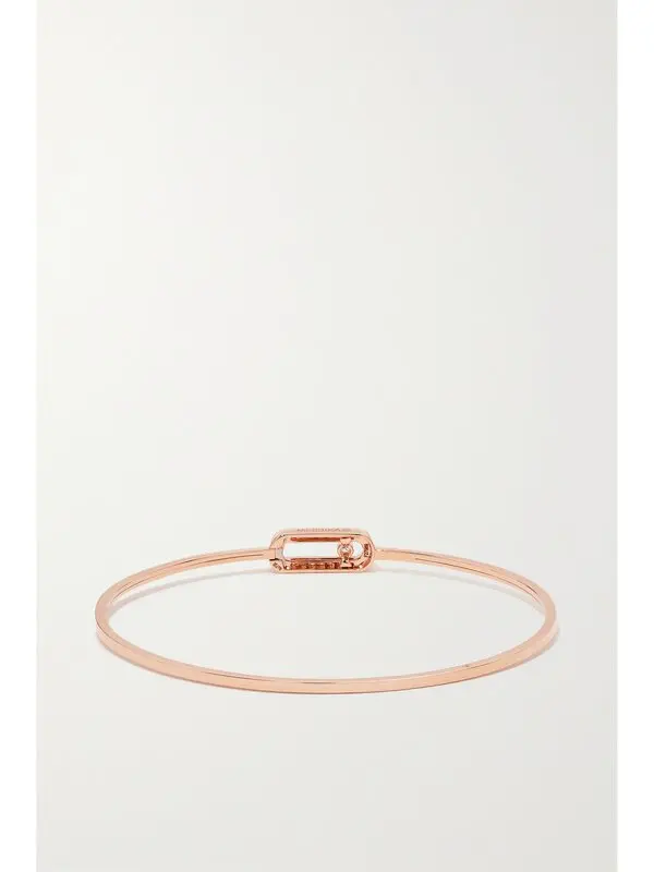 Messika Move Uno 18-karat Rose Diamond Bangle