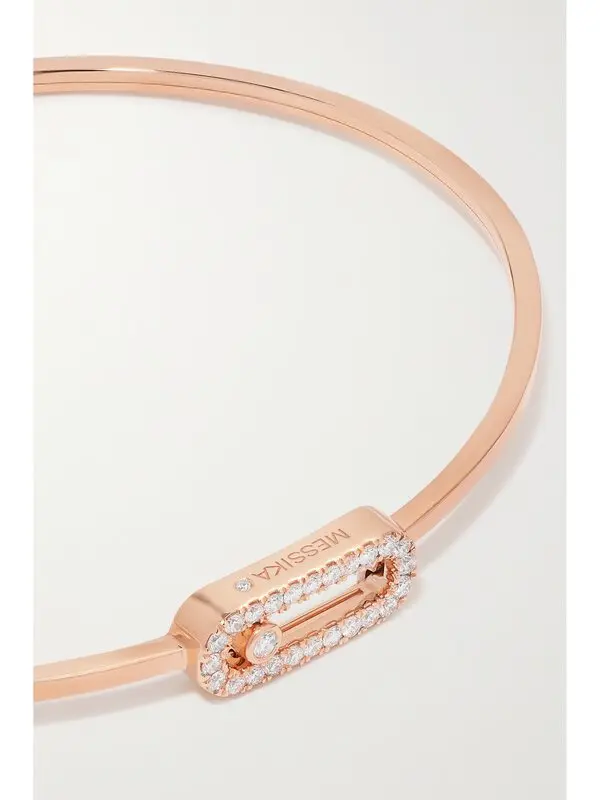 Messika Move Uno 18-karat Rose Diamond Bangle