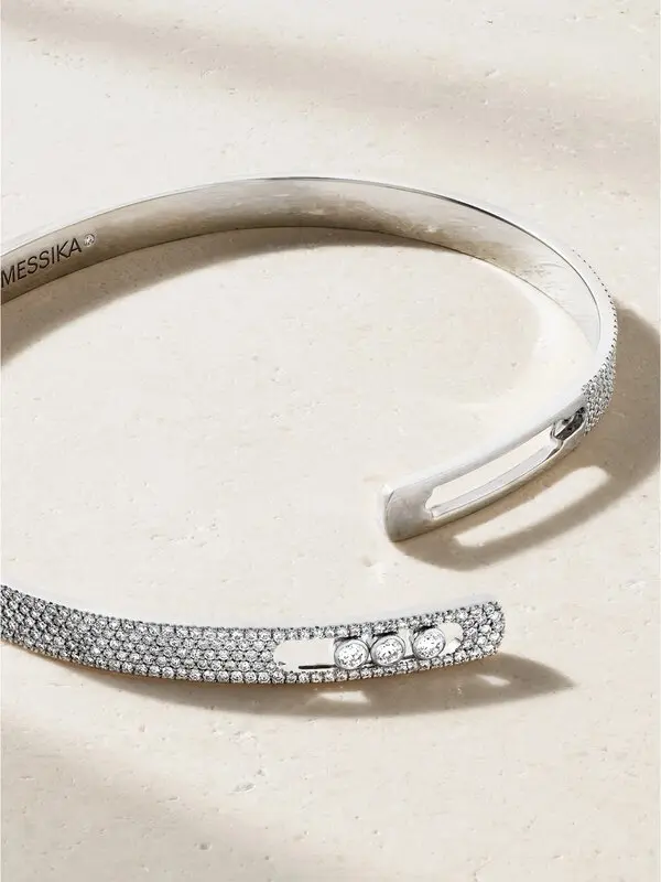 Messika Move Noa 18-karat White Gold Diamond Bangle