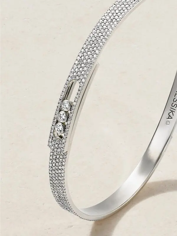 Messika Move Noa 18-karat White Gold Diamond Bangle