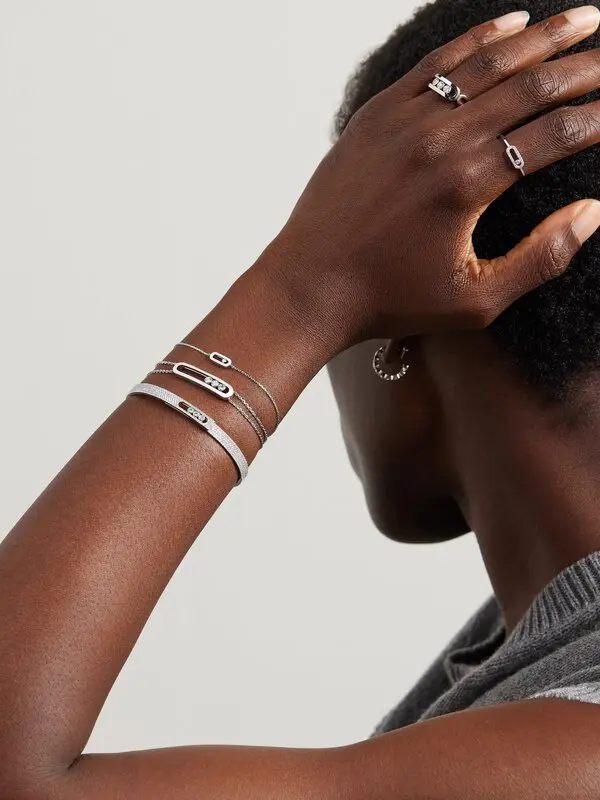 Messika Move Noa 18-karat White Gold Diamond Bangle