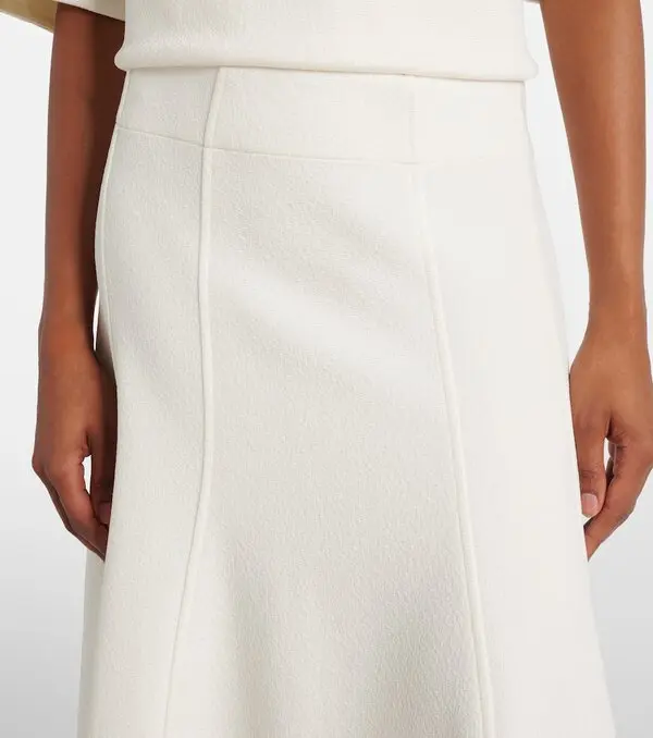 JIL SANDER Knitted Midi Skirt In Latte