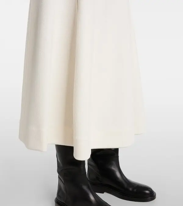 JIL SANDER Knitted Midi Skirt In Latte
