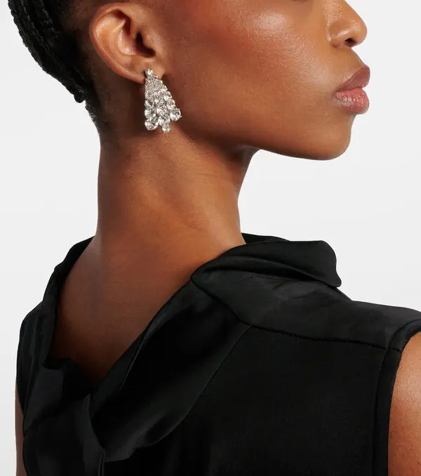 JIL SANDER Crystal-embellished Drop Earrings