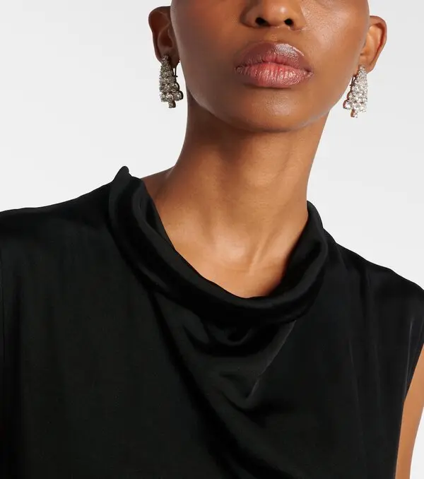 JIL SANDER Crystal-embellished Drop Earrings