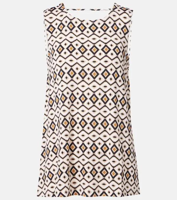 Max Mara Ersilia Geometric Print Jersey Top - Multicoloured