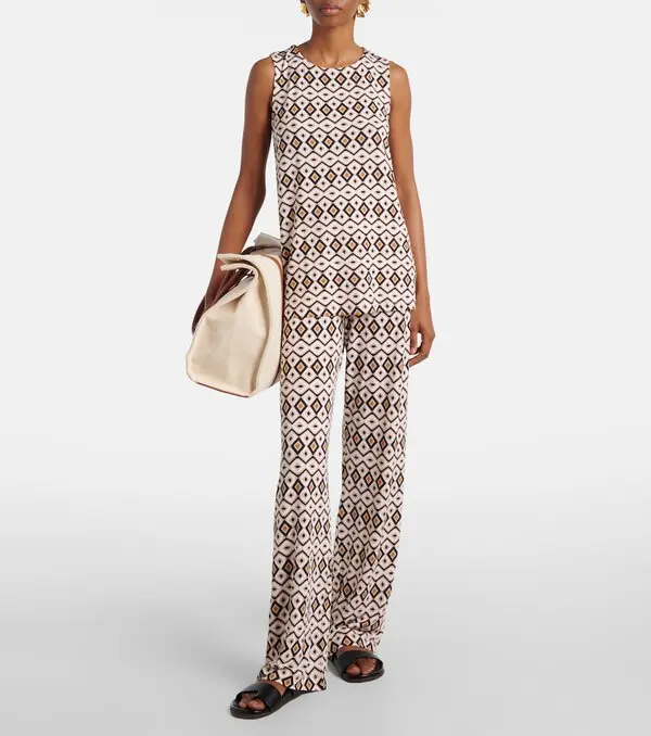 Max Mara Ersilia Geometric Print Jersey Top