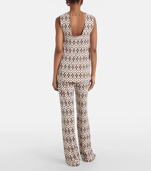 Max Mara Ersilia Geometric Print Jersey Top