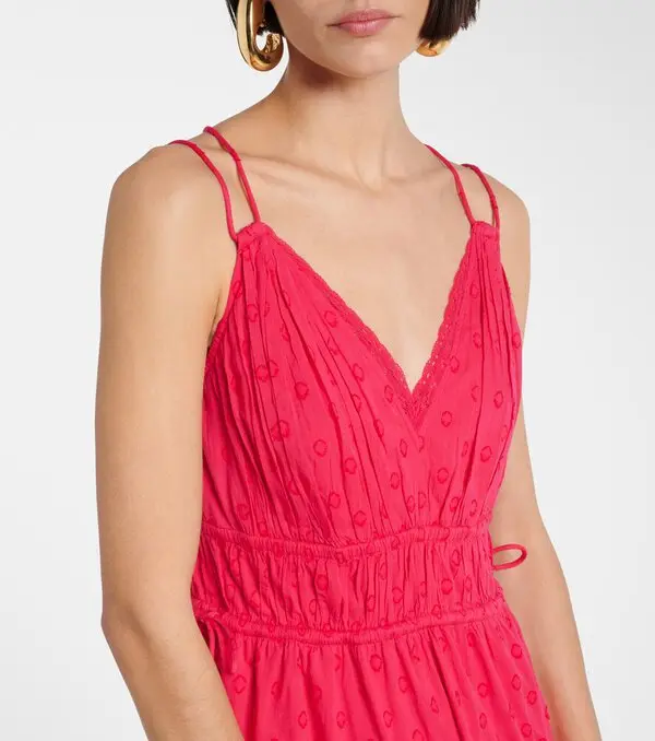 Ulla Johnson Freya Polka-dot Cotton Dobby Midi Dress