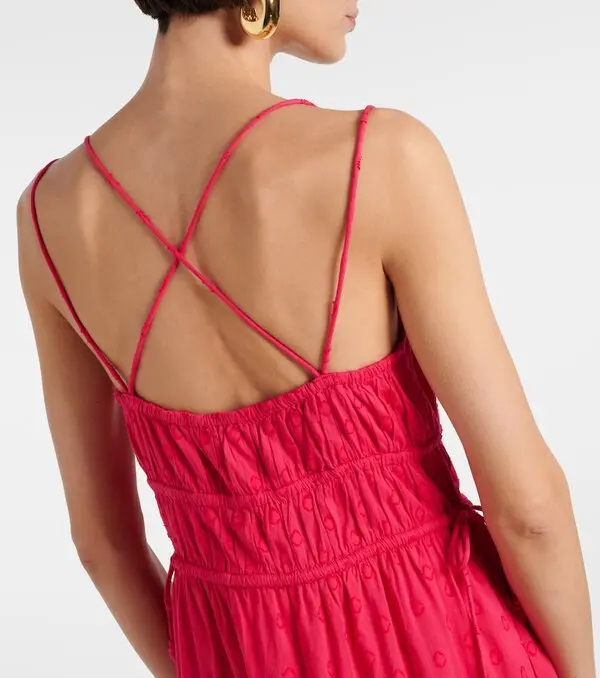 Ulla Johnson Freya Polka-dot Cotton Dobby Midi Dress