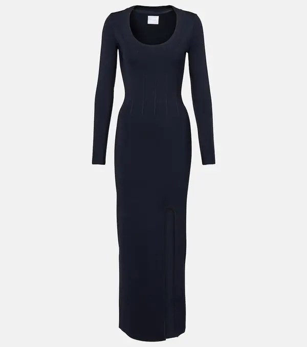 Galvan Atalanta Knitted Maxi Dress - Black