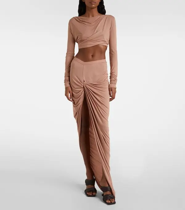 Rick Owens Jade Jersey Crop Top