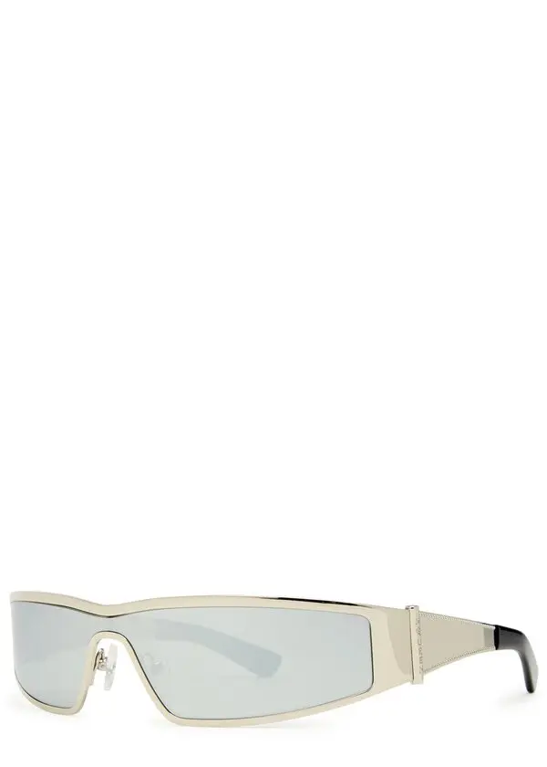Alexander McQueen Mirrored Mask Sunglasses - Silver