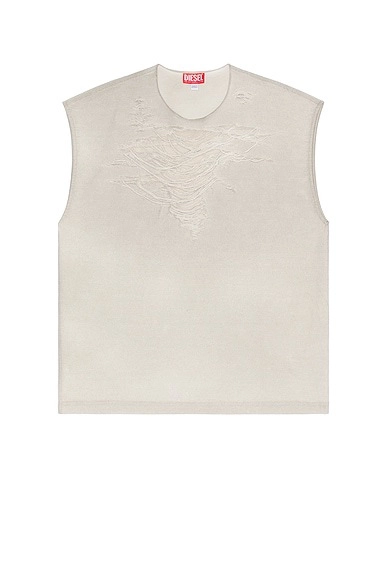 DIESEL® Sleeveless Distressed Jersey Top