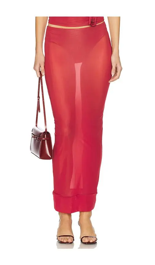 MAYGEL CORONEL Jagua Skirt - Red