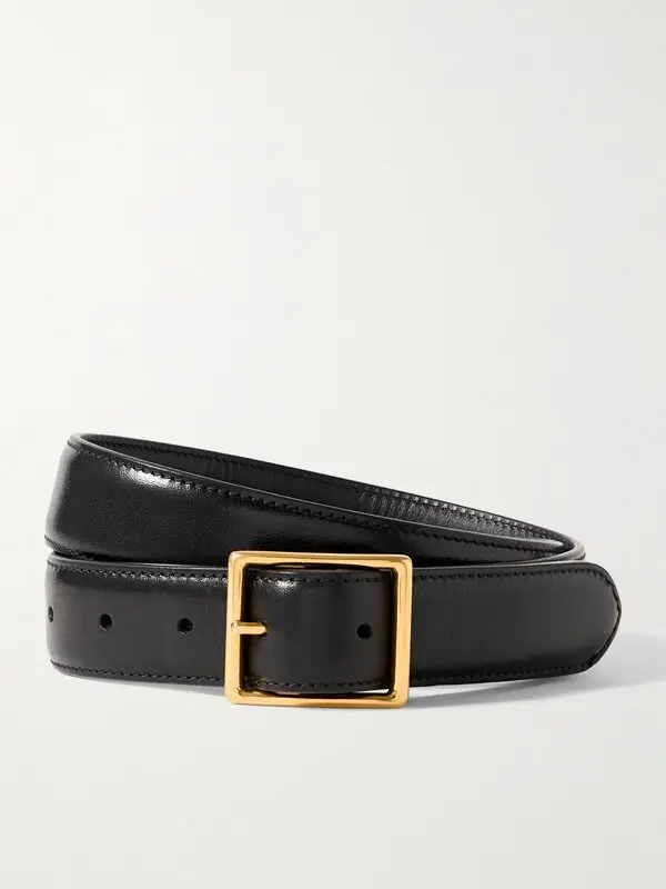 NILI LOTAN Gabriele Leather Belt - Black