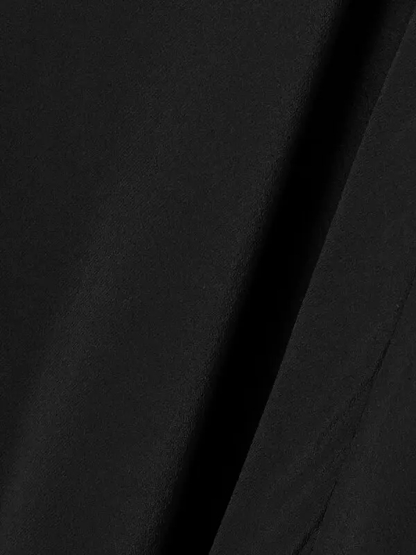 ST. AGNI Draped Silk Midi Dress
