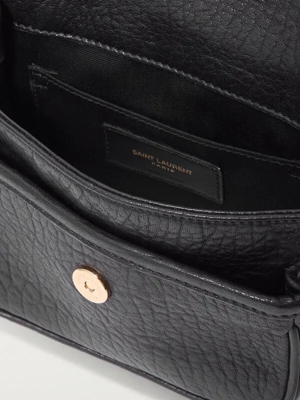 Saint Laurent Niki Mini Crinkled-leather Shoulder Bag
