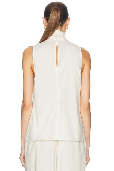 EAVES Noam Poplin Top - Chalk