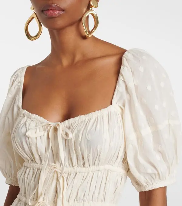 Ulla Johnson Palma Gathered Cotton Maxi Dress