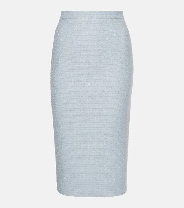 Roland Mouret Boucle Midi Skirt - Blue