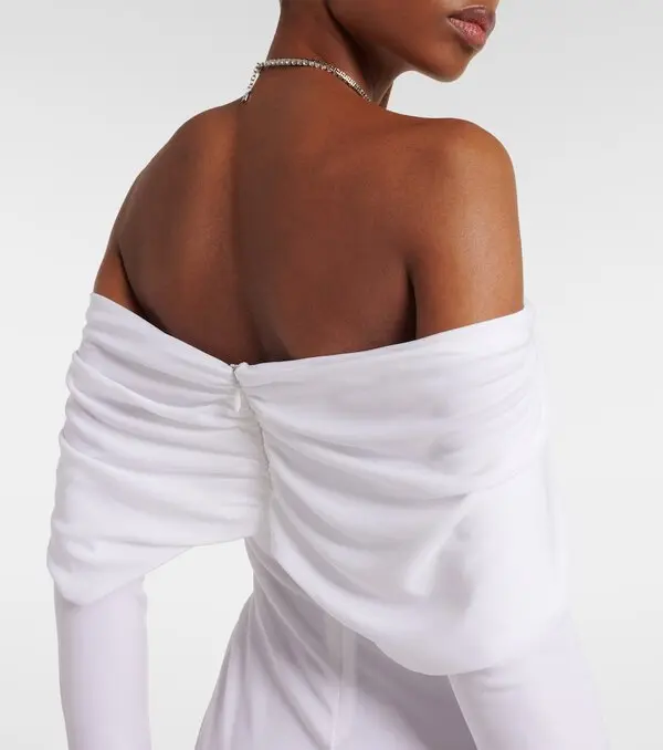 Christopher Esber Arched Palm Off-shoulder Maxi Dress - White