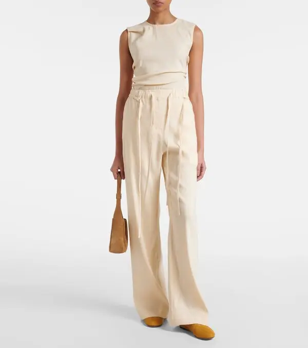 Proenza Schouler Linen-blend Straight Leg Trousers