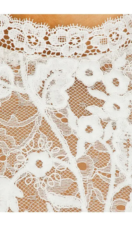 Line & Dot Lace Mini Dress