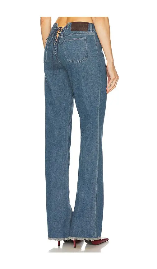 LOBA Samantha Lace Up Jeans - Blue