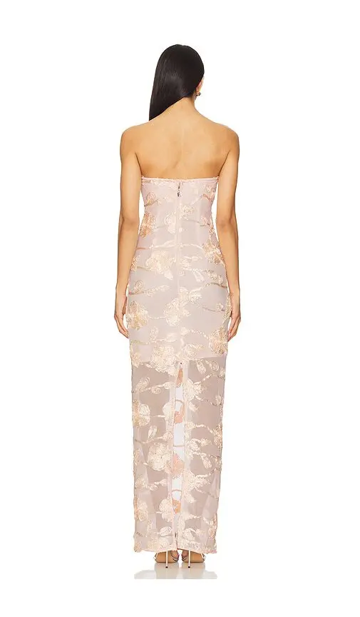 ROTATE BY BIRGER CHRISTENSEN Floral Mesh Tube Dress