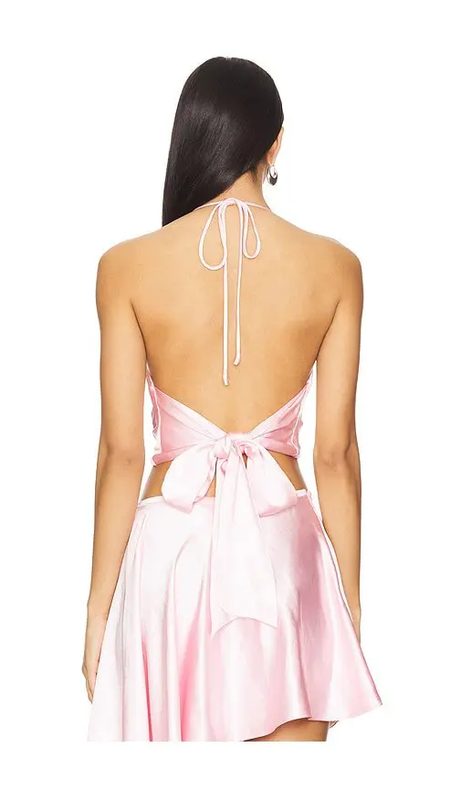 Bardot Andreama Satin Halter Top
