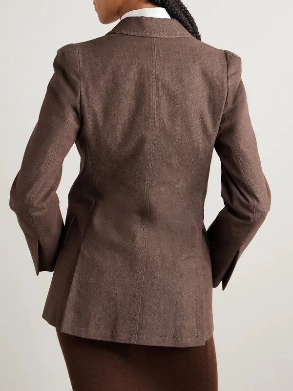 Max Mara Cotton-twill Blazer - Brown