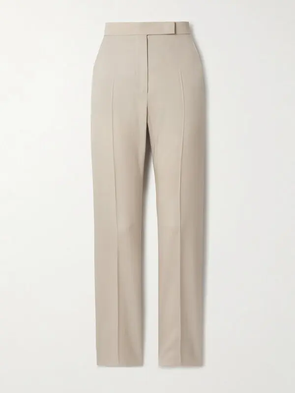Max Mara Wool, Mohair And Silk-blend Pants - Neutrals