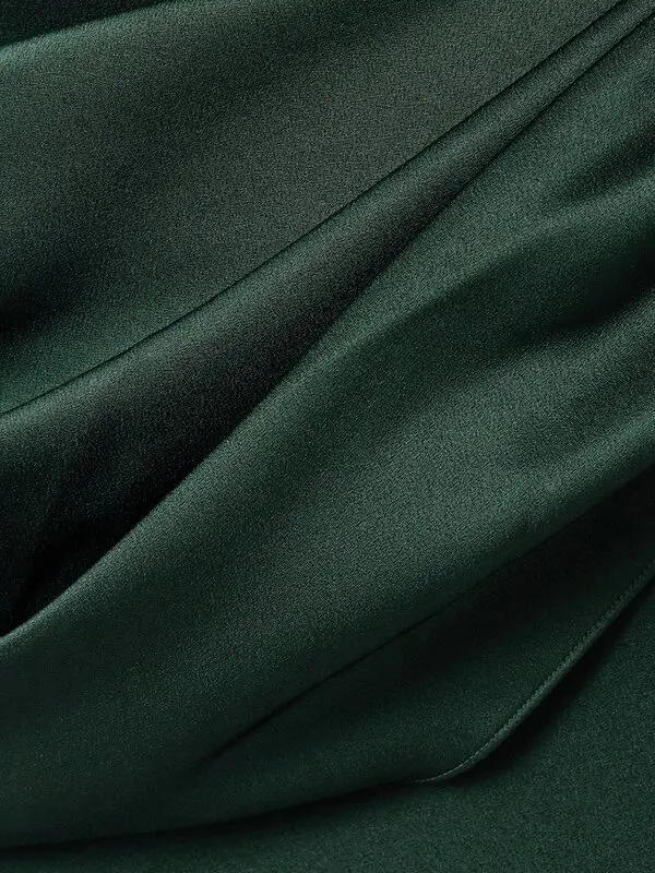 Alex Perry Strapless Draped Satin-crepe Midi Dress