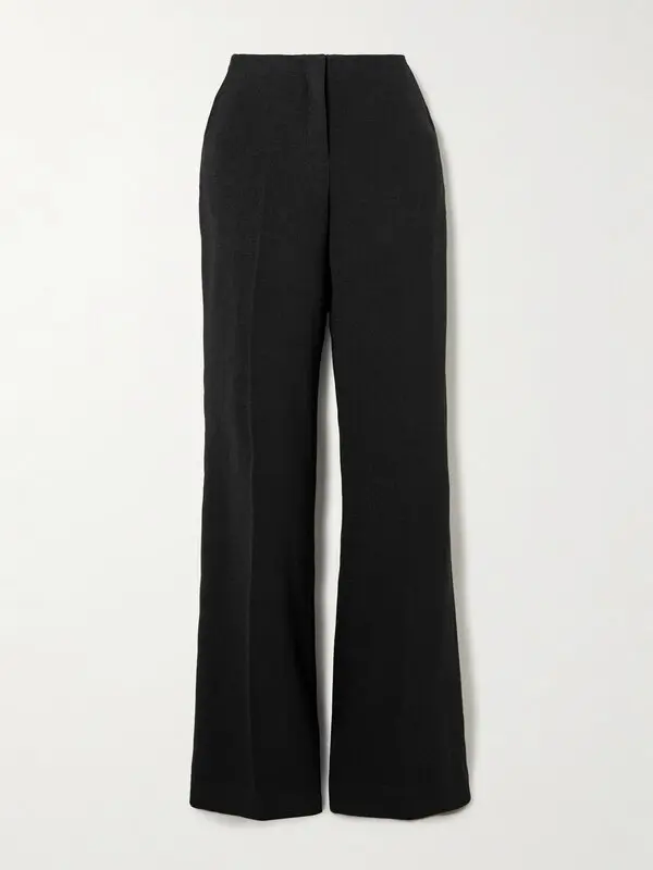 Saloni Flute B Crepe Tailored Trousers - Black