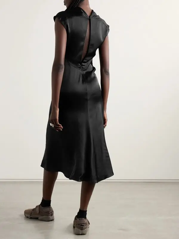 Acne Studios Draped Silk-satin Midi Dress