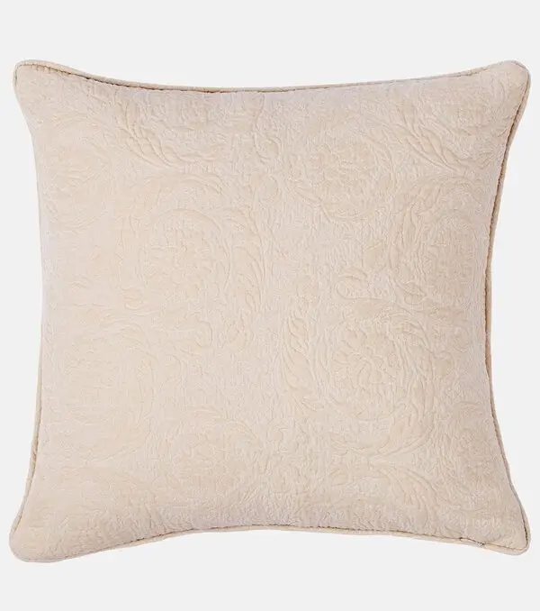 Versace Barocco Embroidered Cotton-blend Cushion