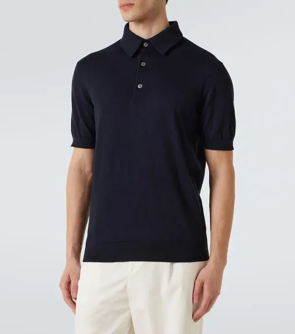 Zegna Cotton Polo Shirt - Blue