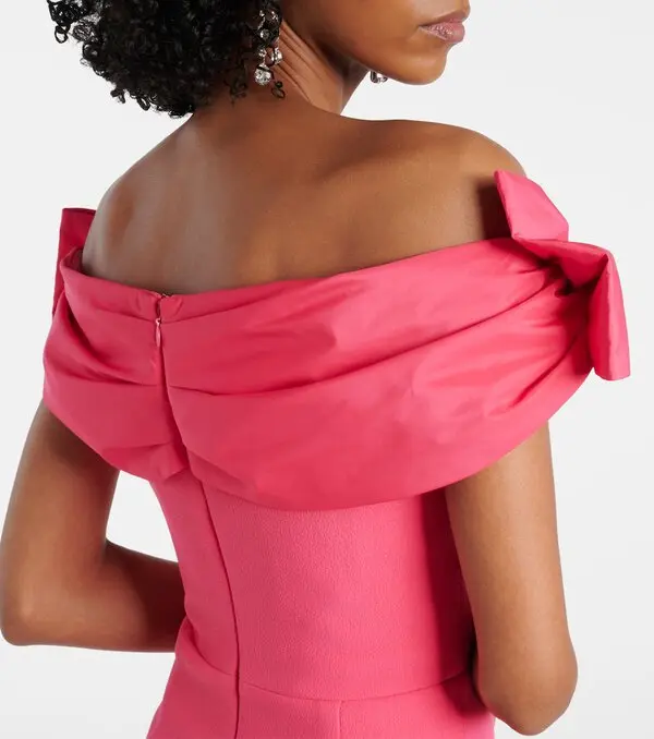 Rebecca Vallance Bow Detail Crepe Mini Dress