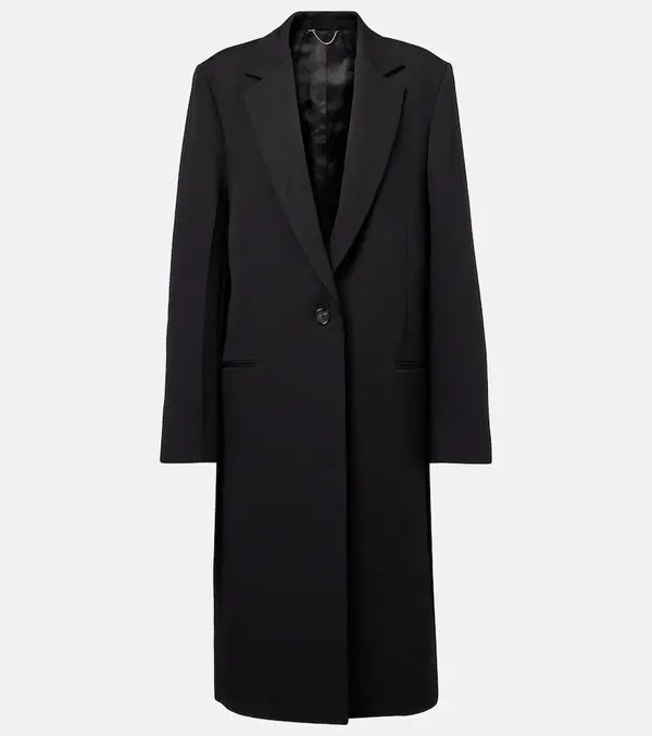 TOTEME Wool-blend Canvas Coat - Black