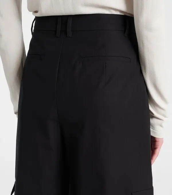 Max Mara Gloria High-rise Cotton Cargo Trousers - Black