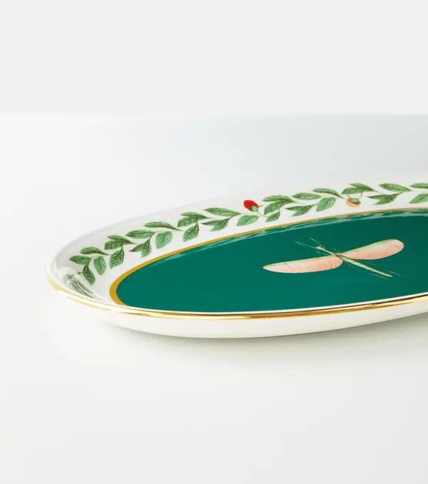 La DoubleJ Libellula Porcelain Platter - Multicoloured