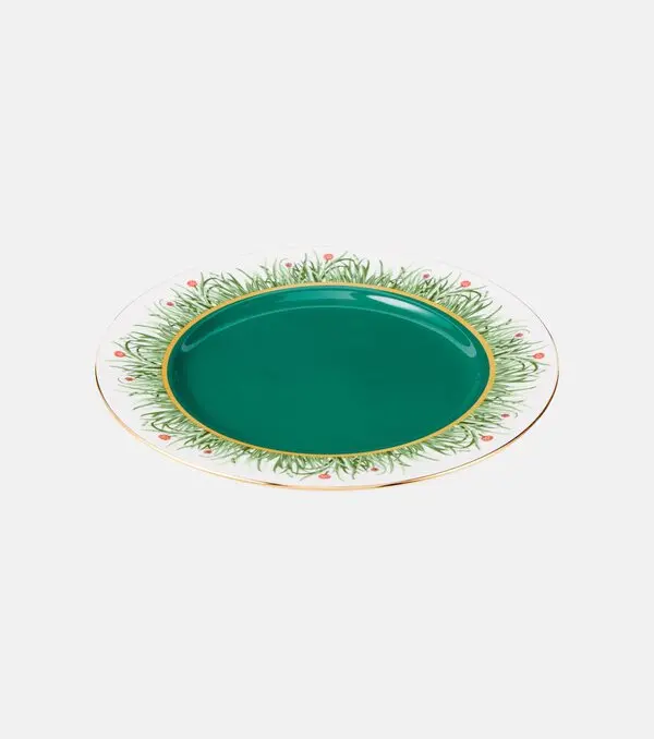 La DoubleJ Libellula Porcelain Charger Plate - Multicoloured