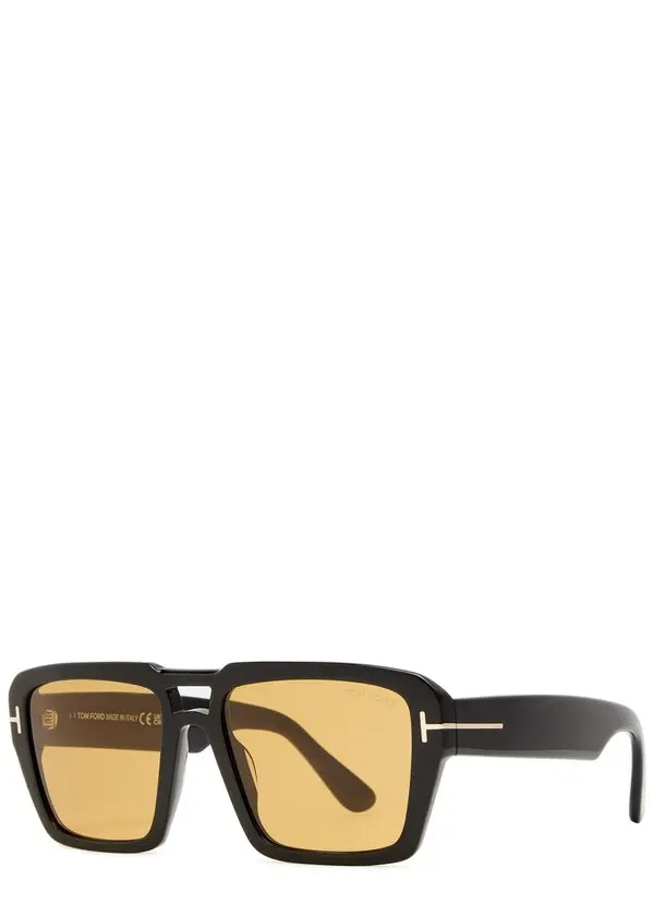 TOM FORD Redford Square Frame Sunglasses - Black