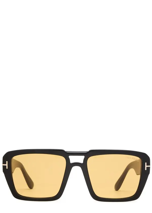 TOM FORD Redford Square Frame Sunglasses - Black