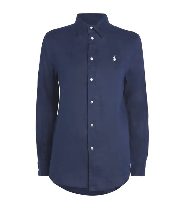 Polo Ralph Lauren Linen Button-up Shirt - Navy