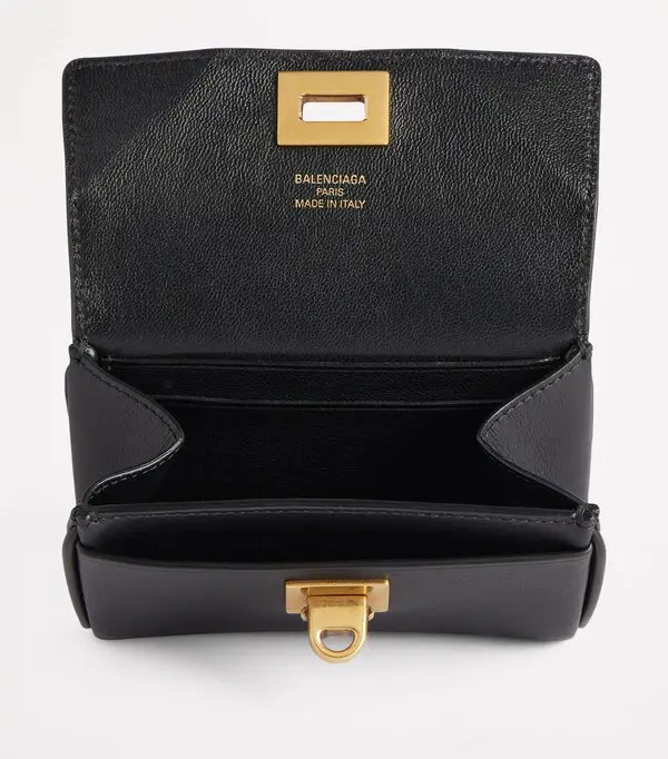 Balenciaga Leather Rodeo Card Holder - Black