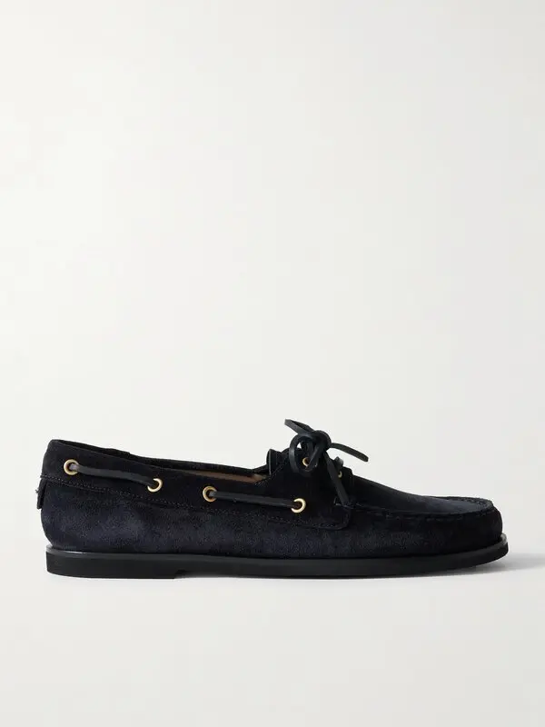 GIANVITO ROSSI Suede Boat Shoes - Blue