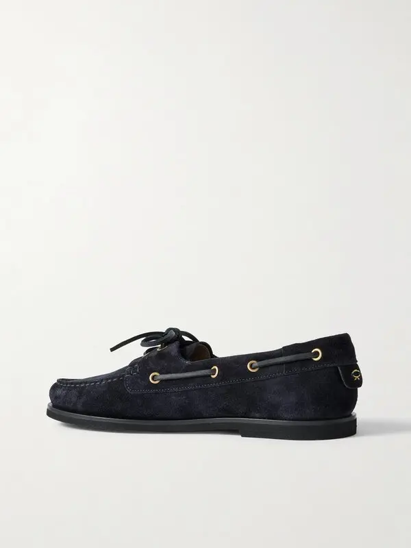 GIANVITO ROSSI Suede Boat Shoes - Blue