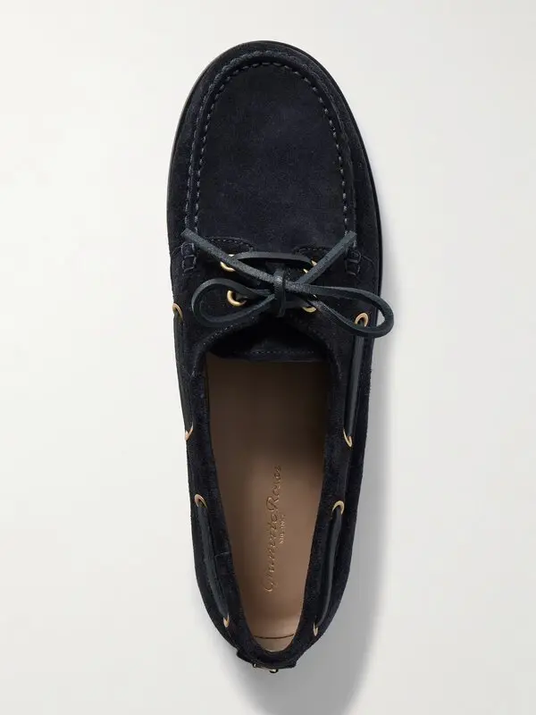 GIANVITO ROSSI Suede Boat Shoes - Blue